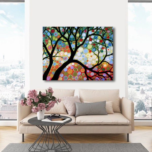 Modern Tree Painting - Etsy