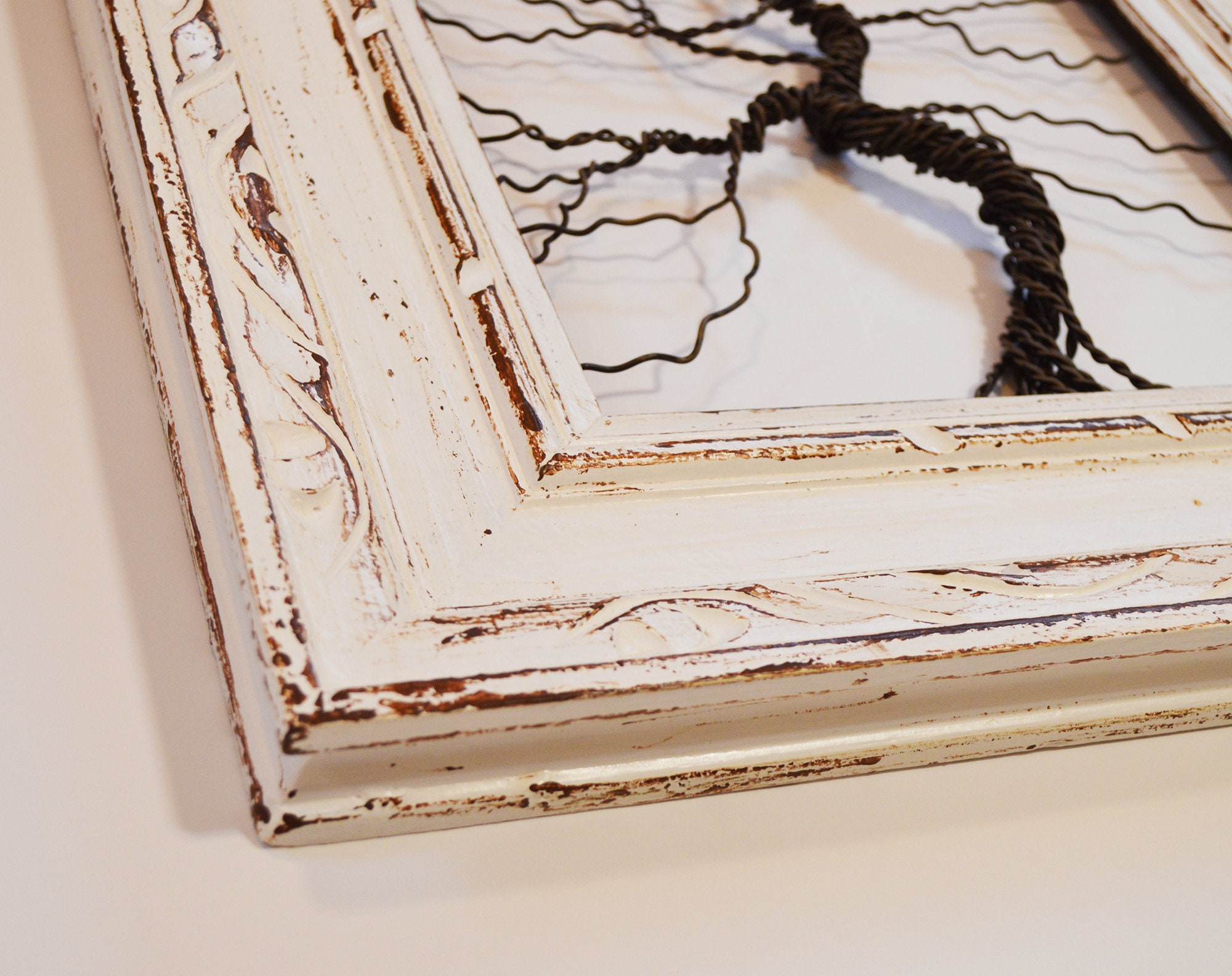 Framed Tree Wall Art / Wire Tree Sculpture Unique Art Object | Etsy