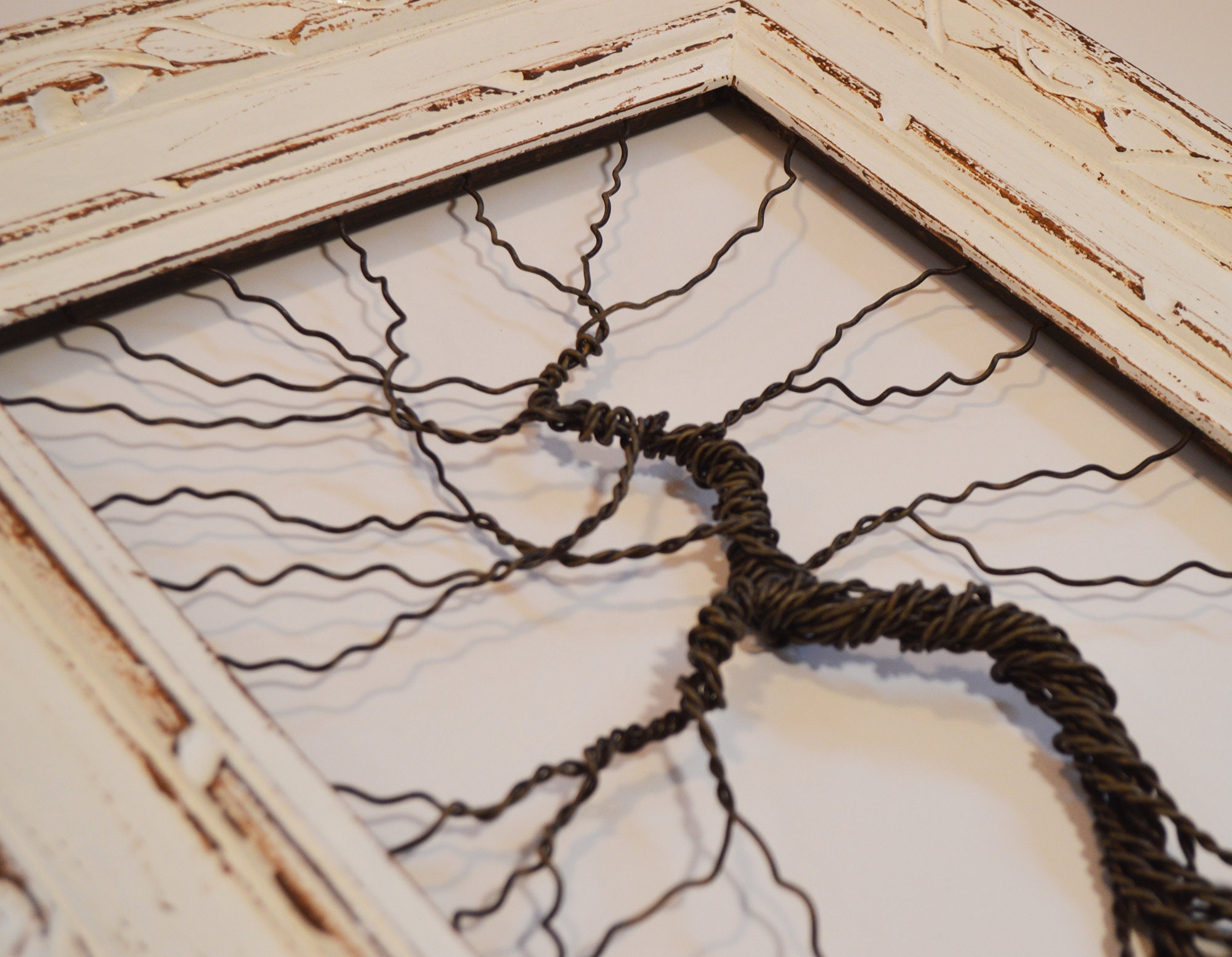 Framed Tree Wall Art / Wire Tree Sculpture Unique Art Object | Etsy