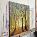 Large Original Hand-painted Triptych Landscape Trees Canvas Painting ...