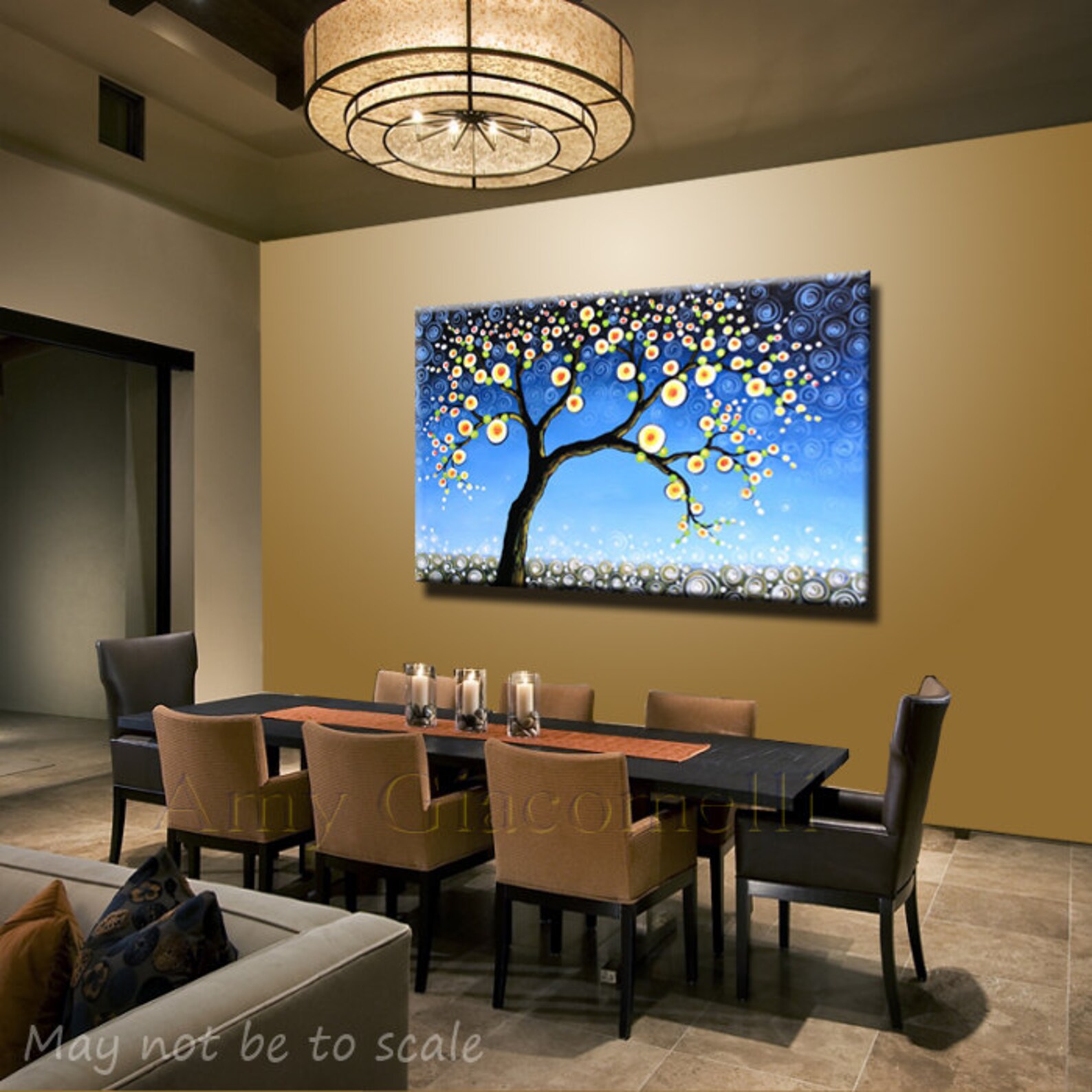 Extra Large Wall Art Modern Contemporary Tree Landscape | Etsy