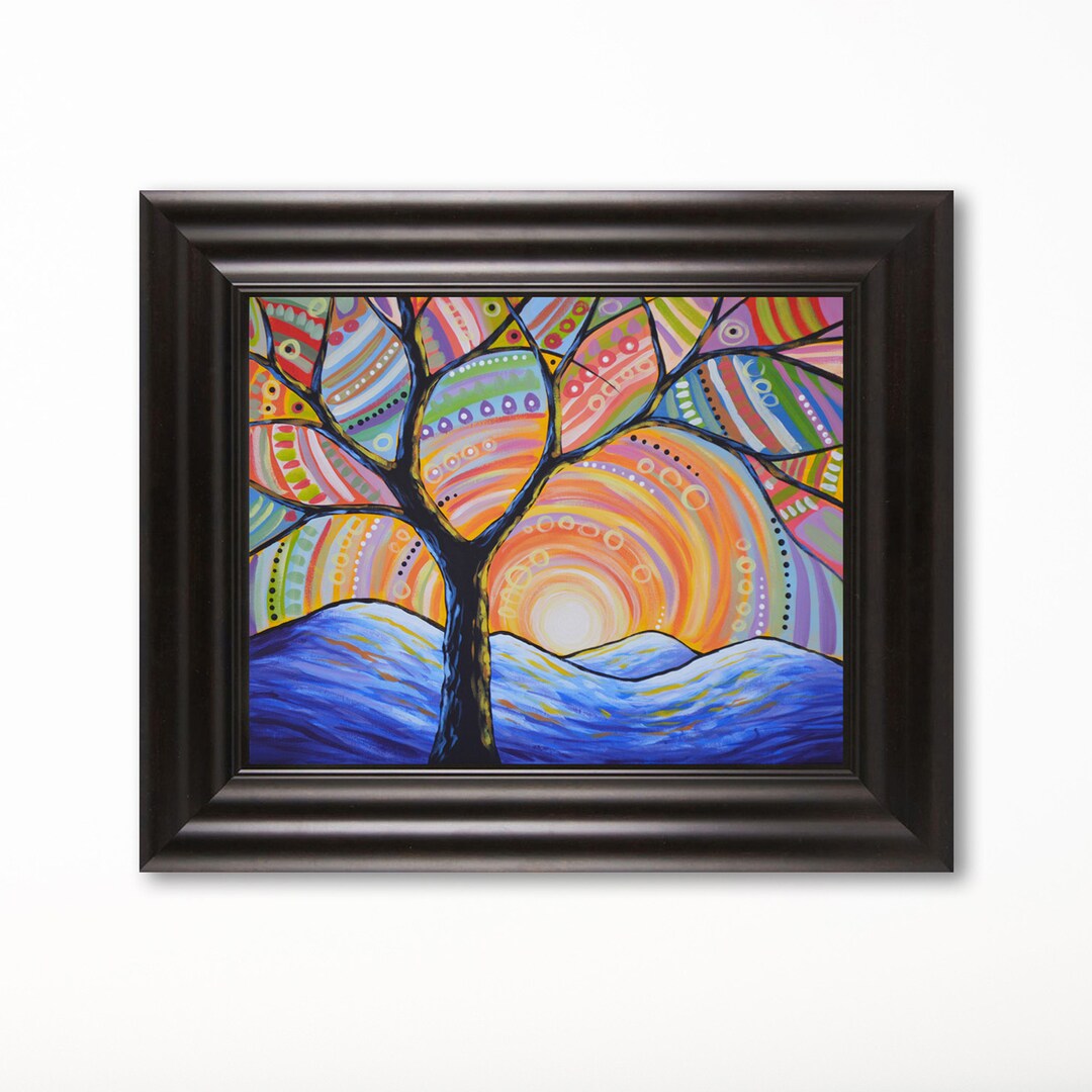 Original Hand-painted Funky Landscape Wall Art Painting Fine Art ...