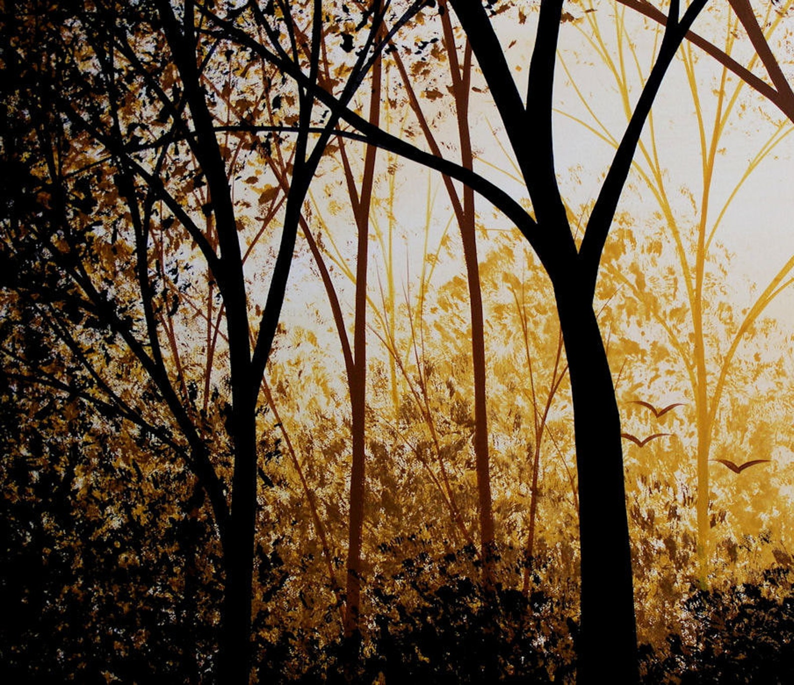 Extra Large Gallery Wall Art Original Triptych Painting Contemporary ...