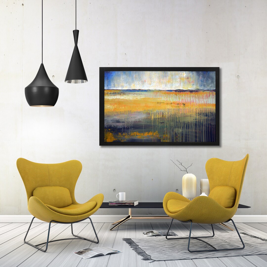 Large Original Hand-painted Abstract Landscape Painting / Fine Art ...