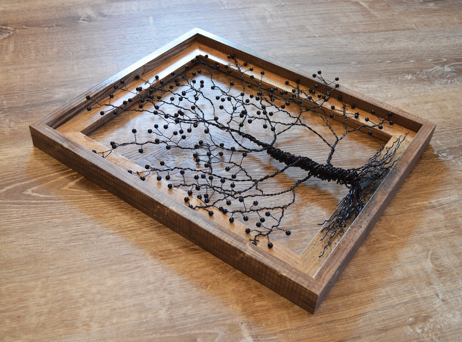 Framed Tree Wall Art / Wire Tree Sculpture Unique Art Object - Etsy