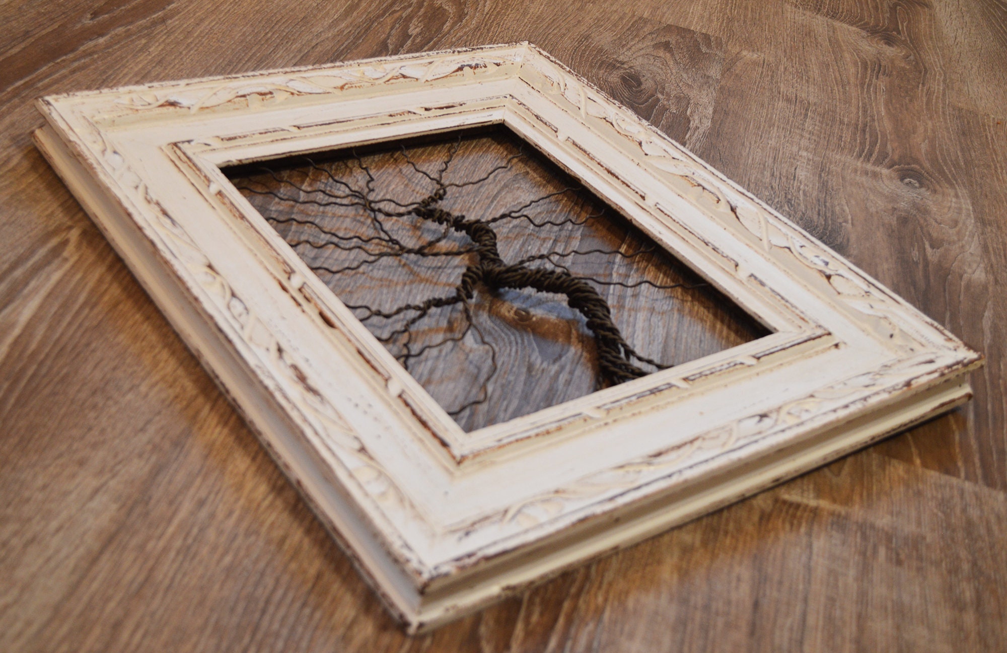 Framed Tree Wall Art / Wire Tree Sculpture Unique Art Object | Etsy