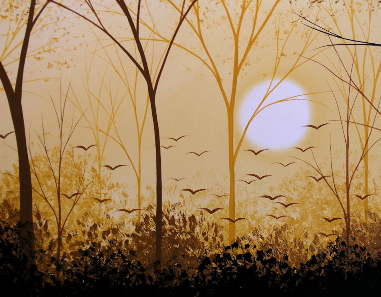 Extra Large Gallery Wall Art Original Triptych Painting Contemporary ...