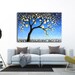 Extra Large Wall Art Modern Contemporary Tree Landscape Blue - Etsy