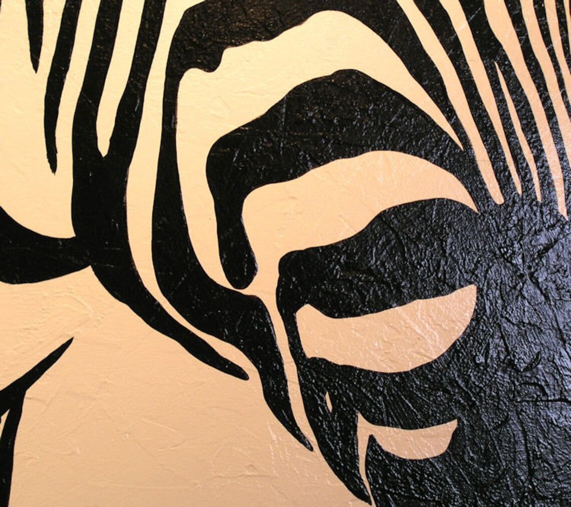 Original Large Abstract Painting Modern Contemporary Zebra Animal ...