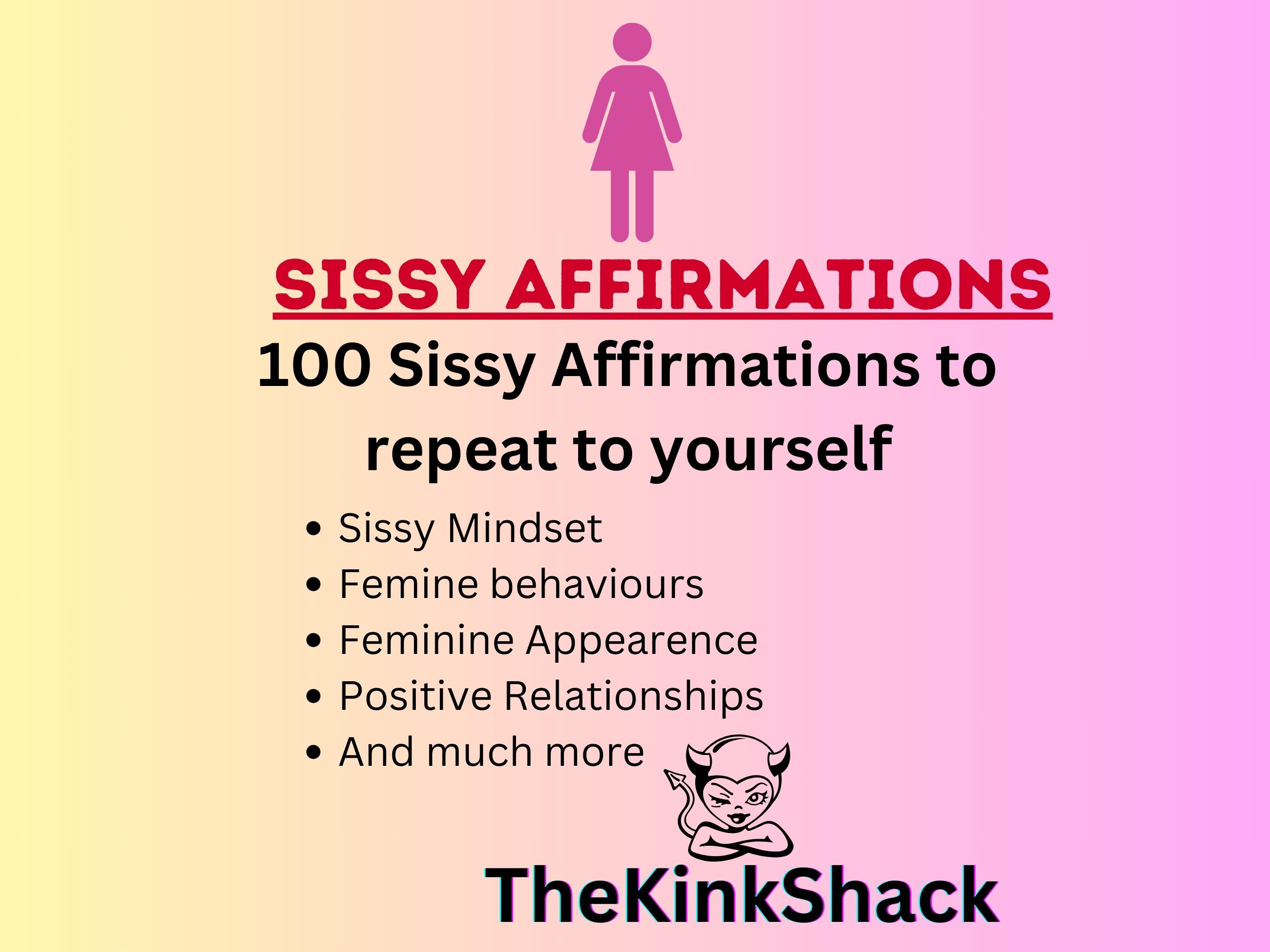 Sissy Affirmations, Sissy Phrases, Femdom Sissy, Affirmations for Sissies, Sissy Sayings, Female ...