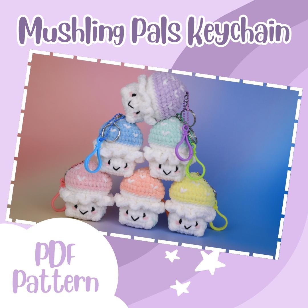 Mushling Pals Keychain Mushroom Amigurumi Crochet PDF Pattern - Digital ...