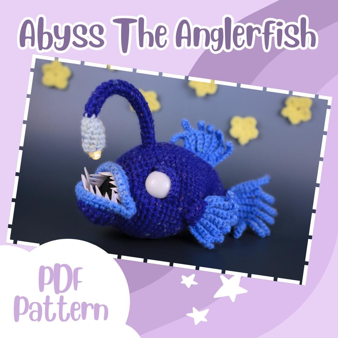 Abyss the Anglerfish Lamp Amigurumi Crochet PDF Pattern - Digital ...