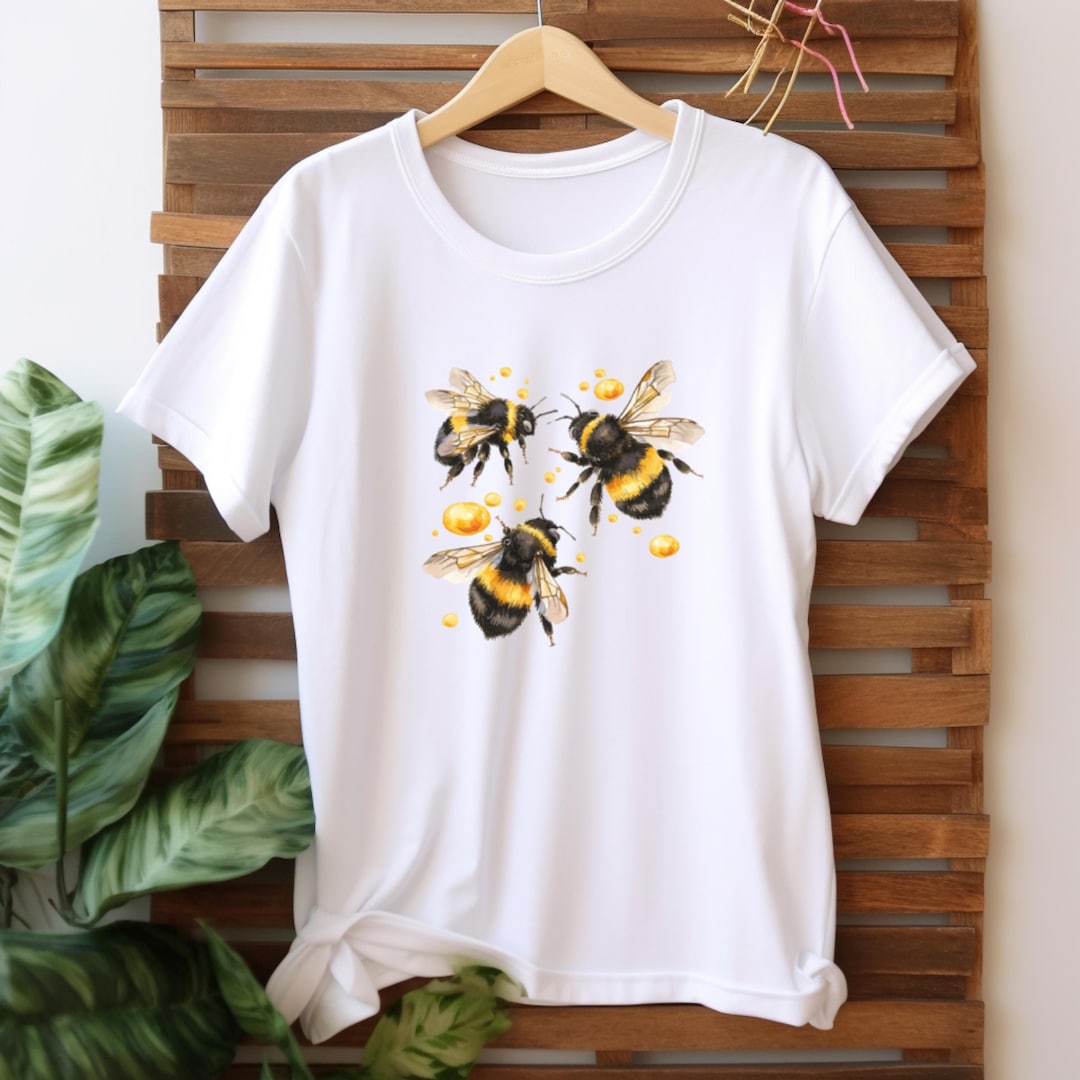 Bumblebee Trio T-shirt Nature-inspired Design Tshirt - Etsy