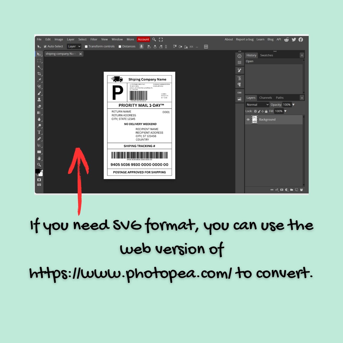 Editable Shipping Label Template, Customizable Mail Sticker (canva) - Etsy