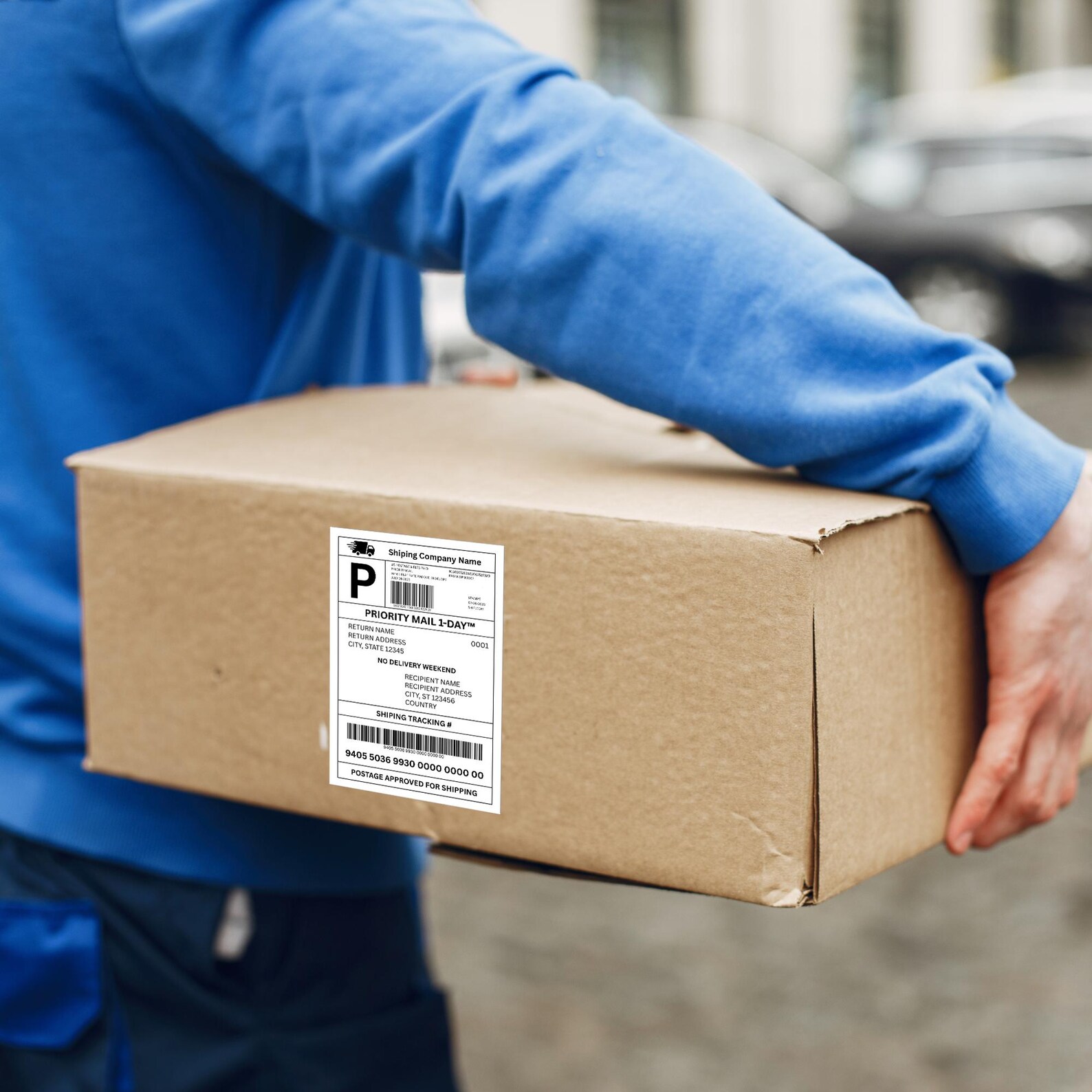 Editable Shipping Label Template, Custom Mail Label, Printable Shipping ...