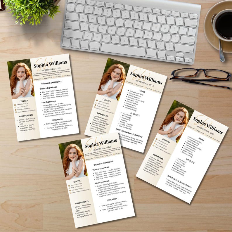 Child Actor Resume Template: Customizable Canva CV - Etsy