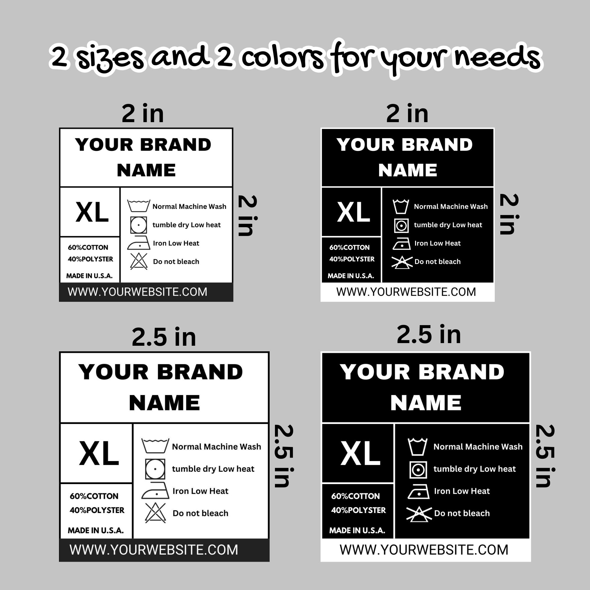 Editable Clothing Tag Templates, Custom Garment Labels (canva) - Etsy