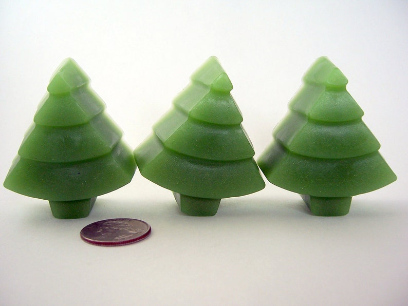 3 Tree Shaped Soaps Forest Pine Scented Small Guest Soap | Etsy