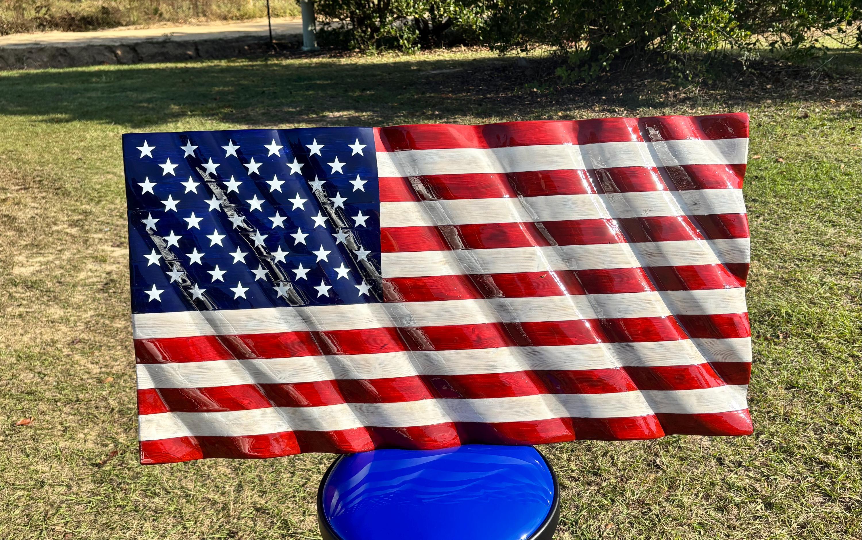 Wooden Wavy Flag - Etsy