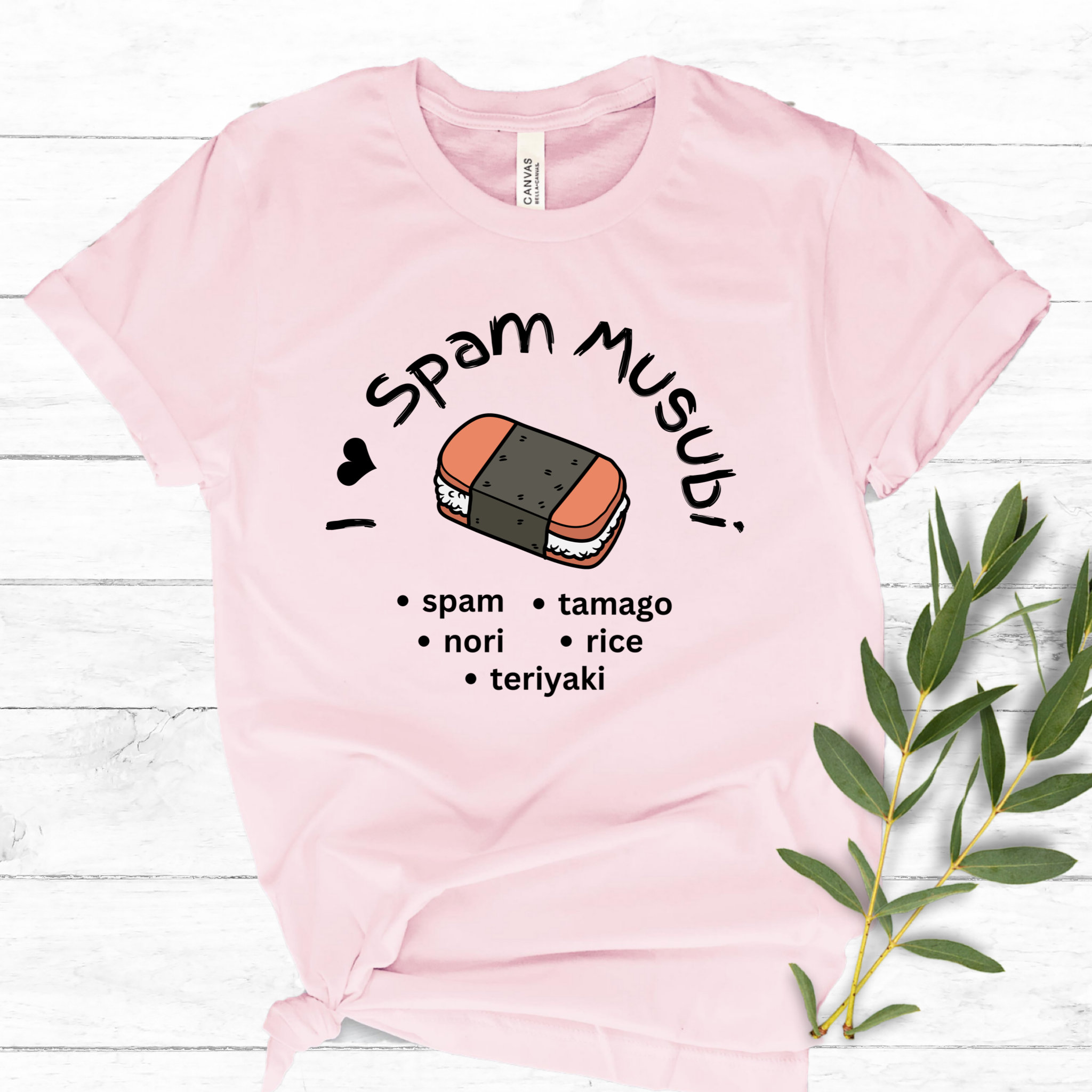 I Love Spam Musubi T Shirt Onolicious Asian Japanese Hawaiian Food ...