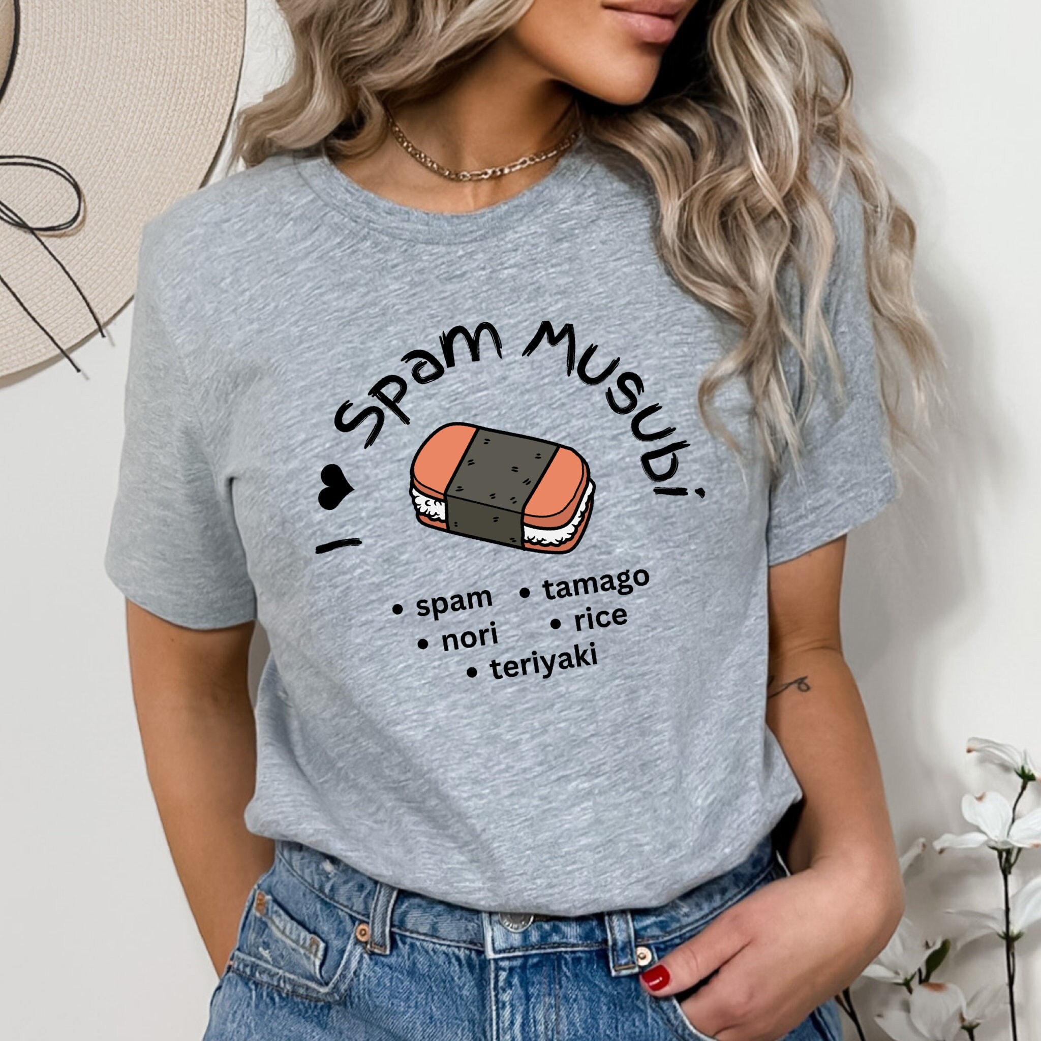 I Love Spam Musubi T Shirt Onolicious Asian Japanese Hawaiian Food ...