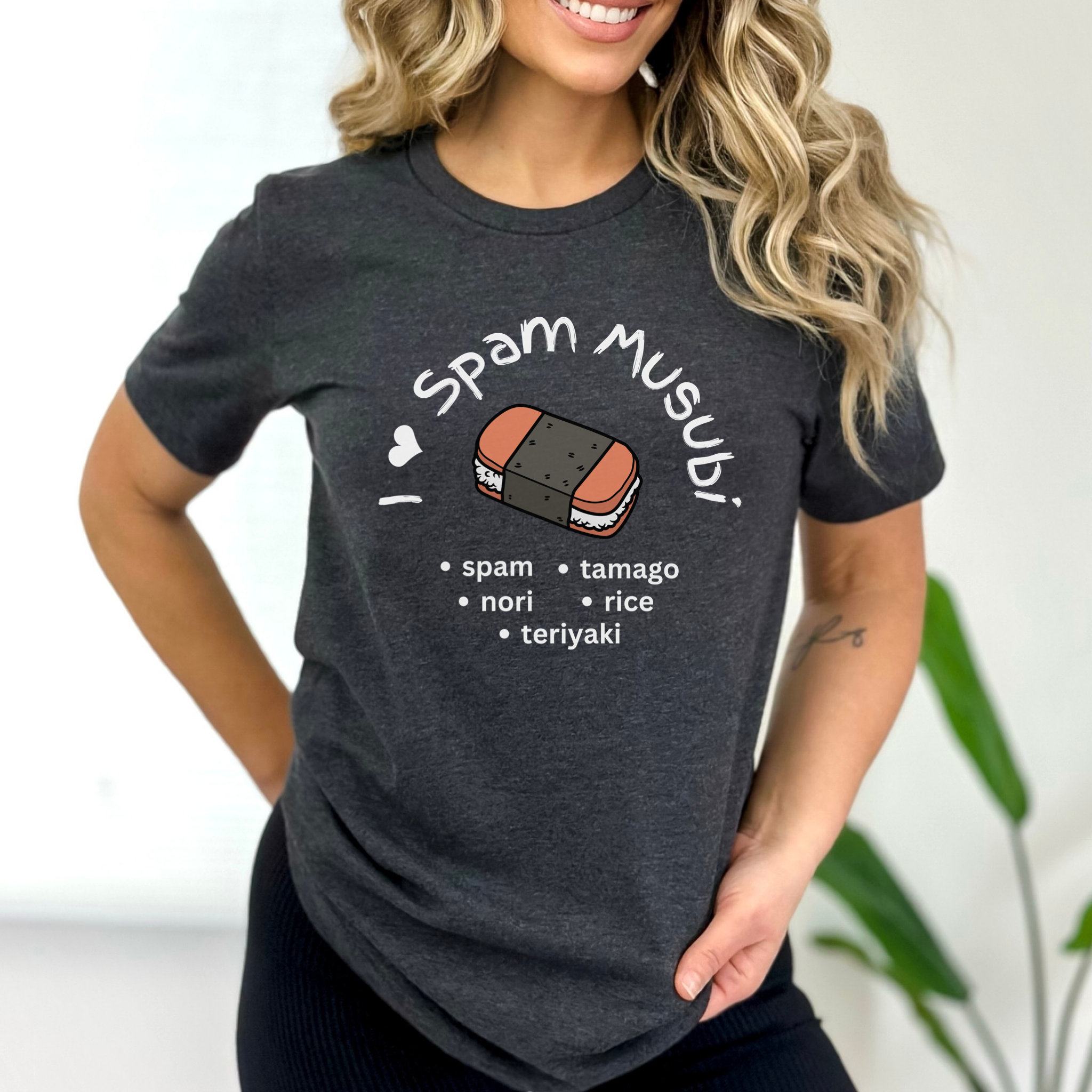 I Love Spam Musubi T Shirt Onolicious Asian Japanese Hawaiian Food ...