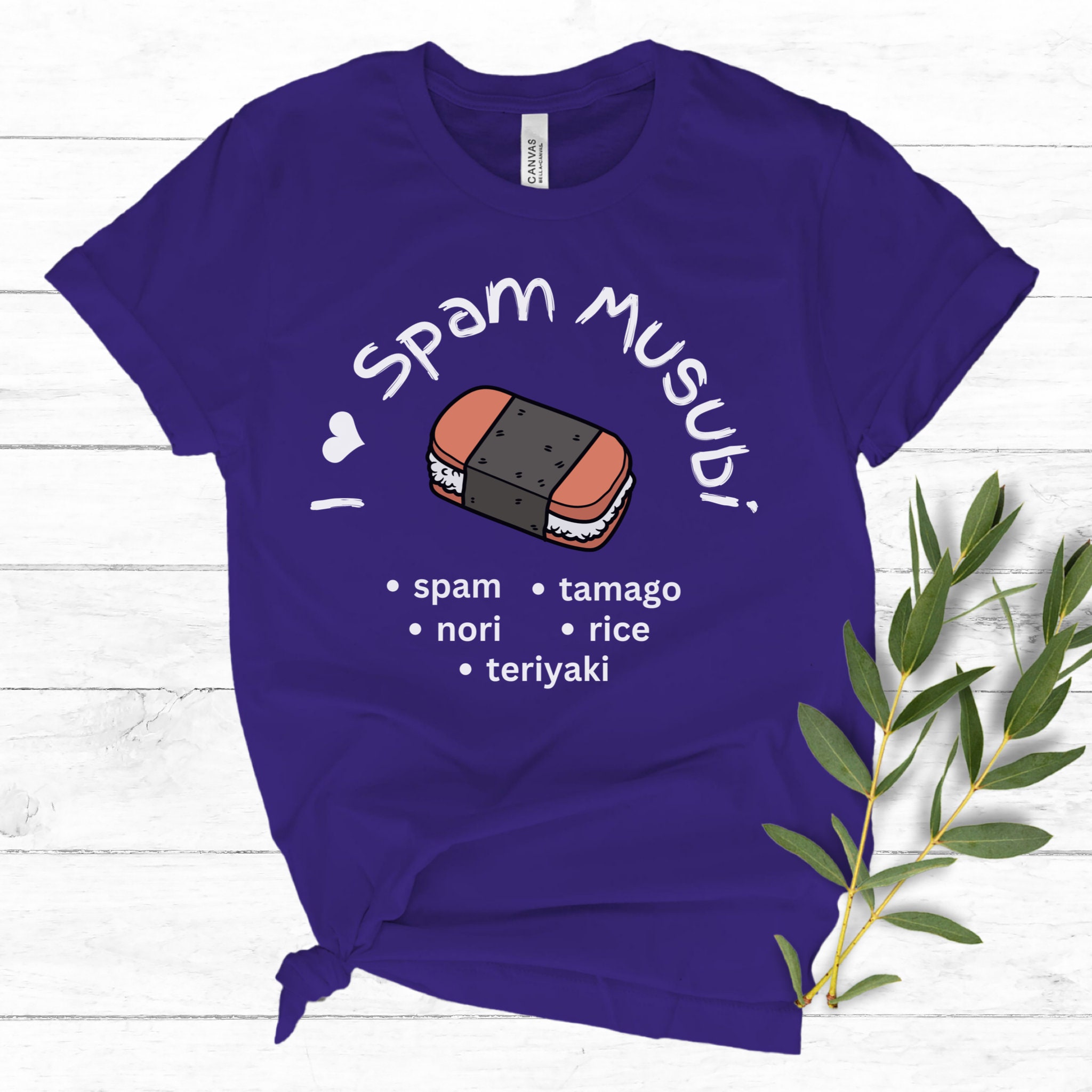 I Love Spam Musubi T Shirt Onolicious Asian Japanese Hawaiian Food ...