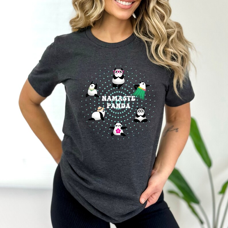 Namaste Panda T-shirt Kawaii Cute Yoga Yogini Panda Shirt Gift for Yogi ...