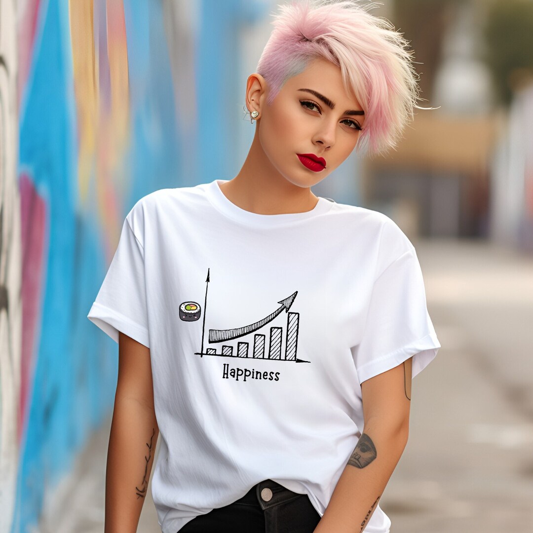 Sushi Roll and Happiness Graph Shirt Math Science Kawaii Foodie Unisex ...