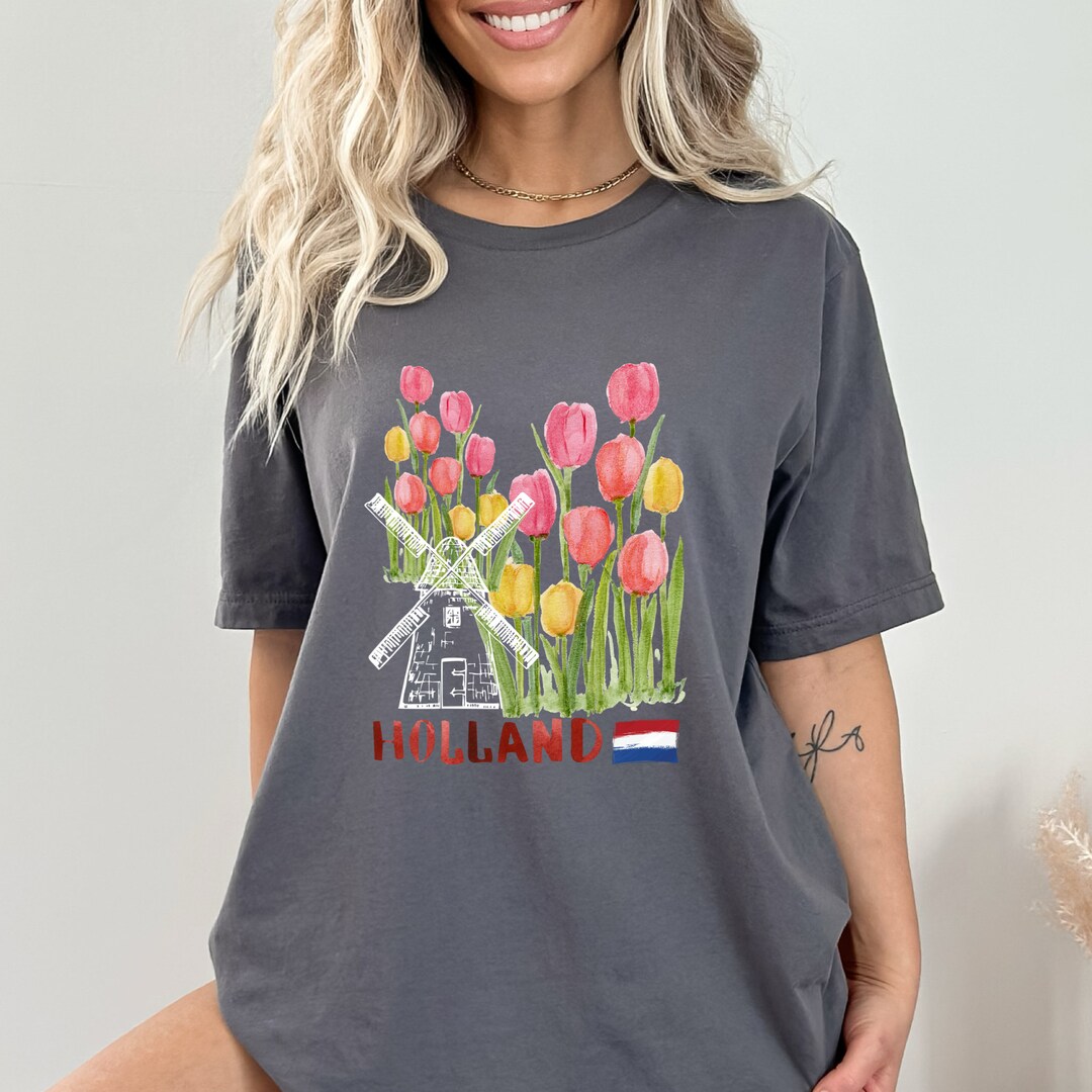 Holland T Shirt Tulip Amsterdam T Shirt Dutch Windmill T Shirt Unisex ...