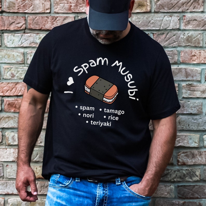 I Love Spam Musubi T Shirt Onolicious Asian Japanese Hawaiian Food ...
