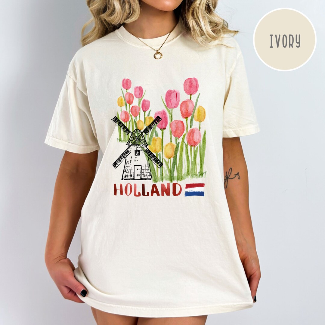 Holland Tulips Netherlands Dutch Windmill Amsterdam Shirt Comfort ...