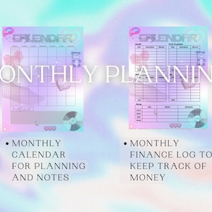 Y2K Aesthetic Digital Planner: Monthly, Weekly, Daily Digital Planner ...