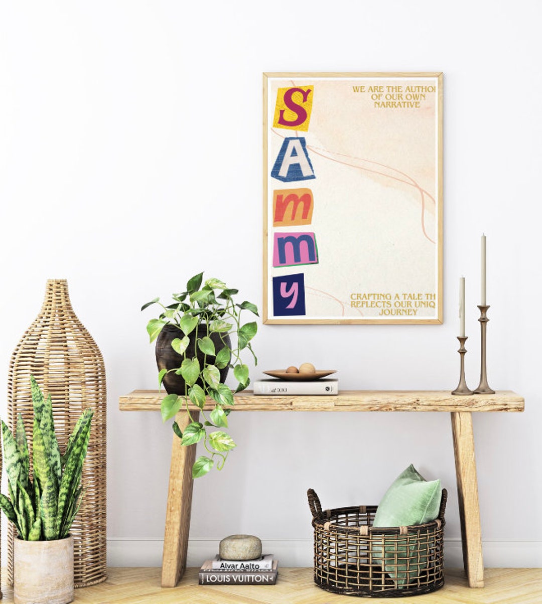 Custom Scrapbook Name Affirmation Wall Art Digital Download for 18 X 24 ...