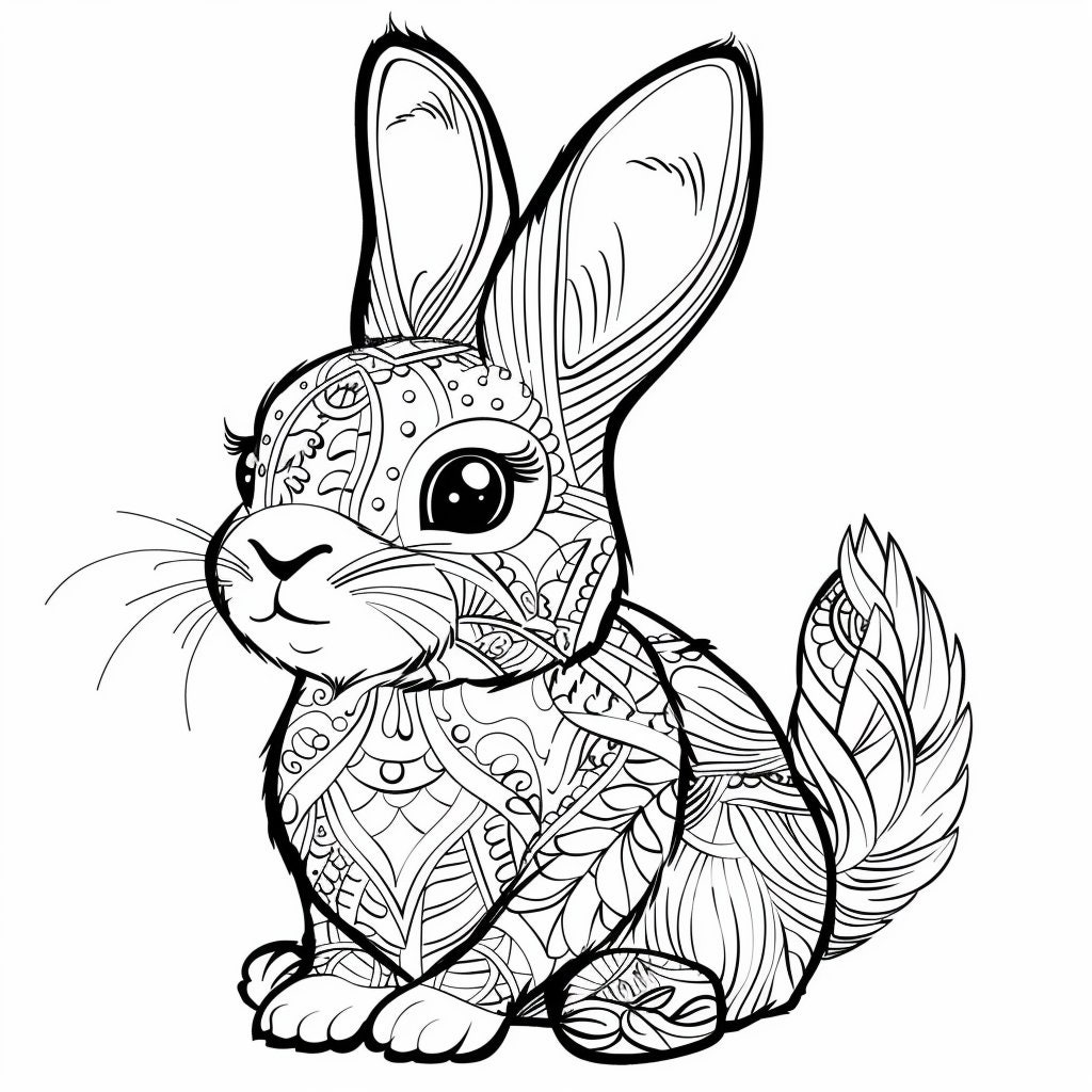 50 Animal Coloring Pages for Kids 2-printable Coloring Book - Etsy