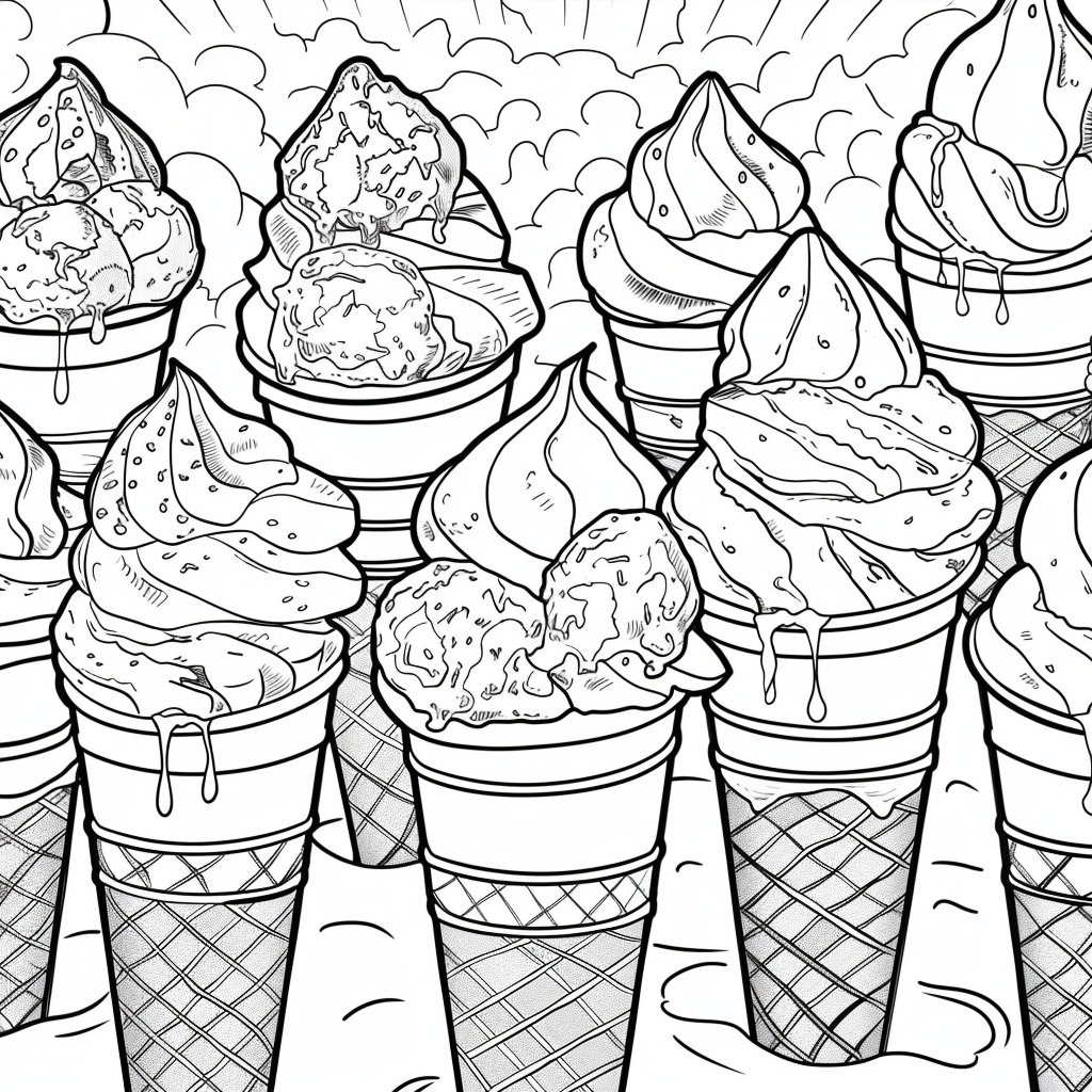 50 Food Coloring Pages for Kids-printable Coloring Book - Etsy