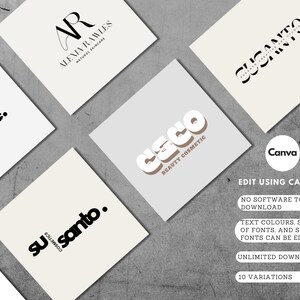 Editable Logo Design Template, Canva Business Logo, Small Business ,DIY ...