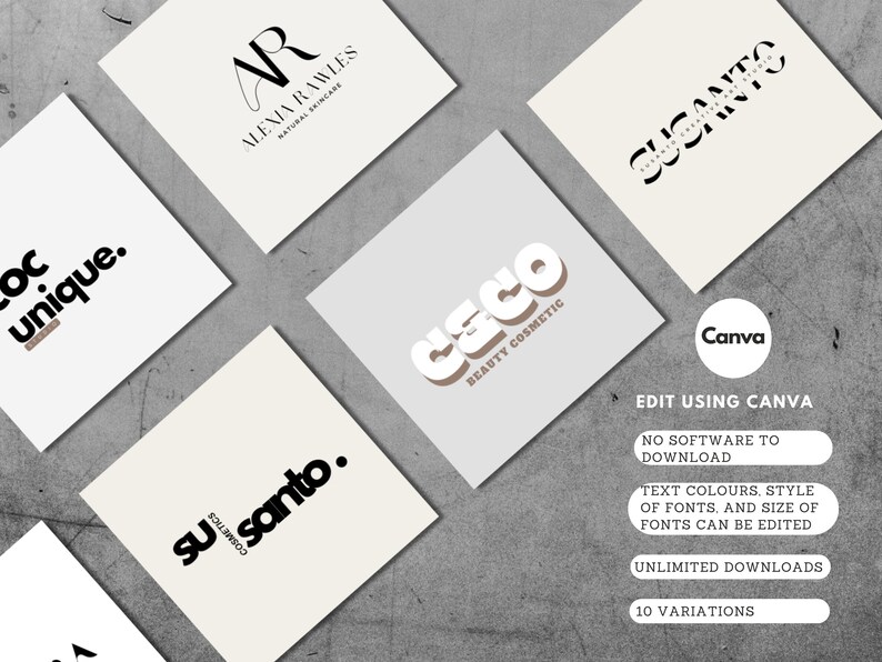 Editable Logo Design Template, Canva Business Logo, Small Business ,DIY ...