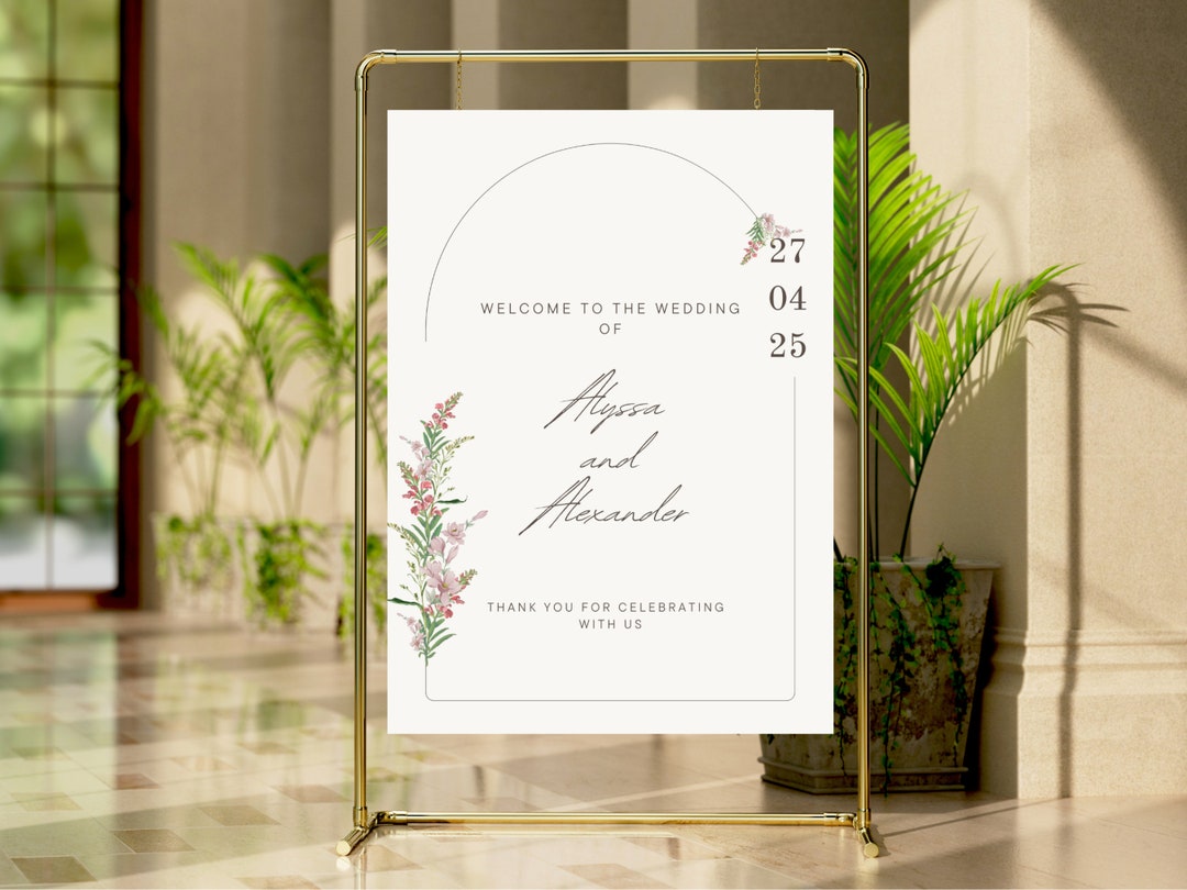 Editable Wedding Welcome Sign Template, Wedding Welcome Sign, Wedding ...