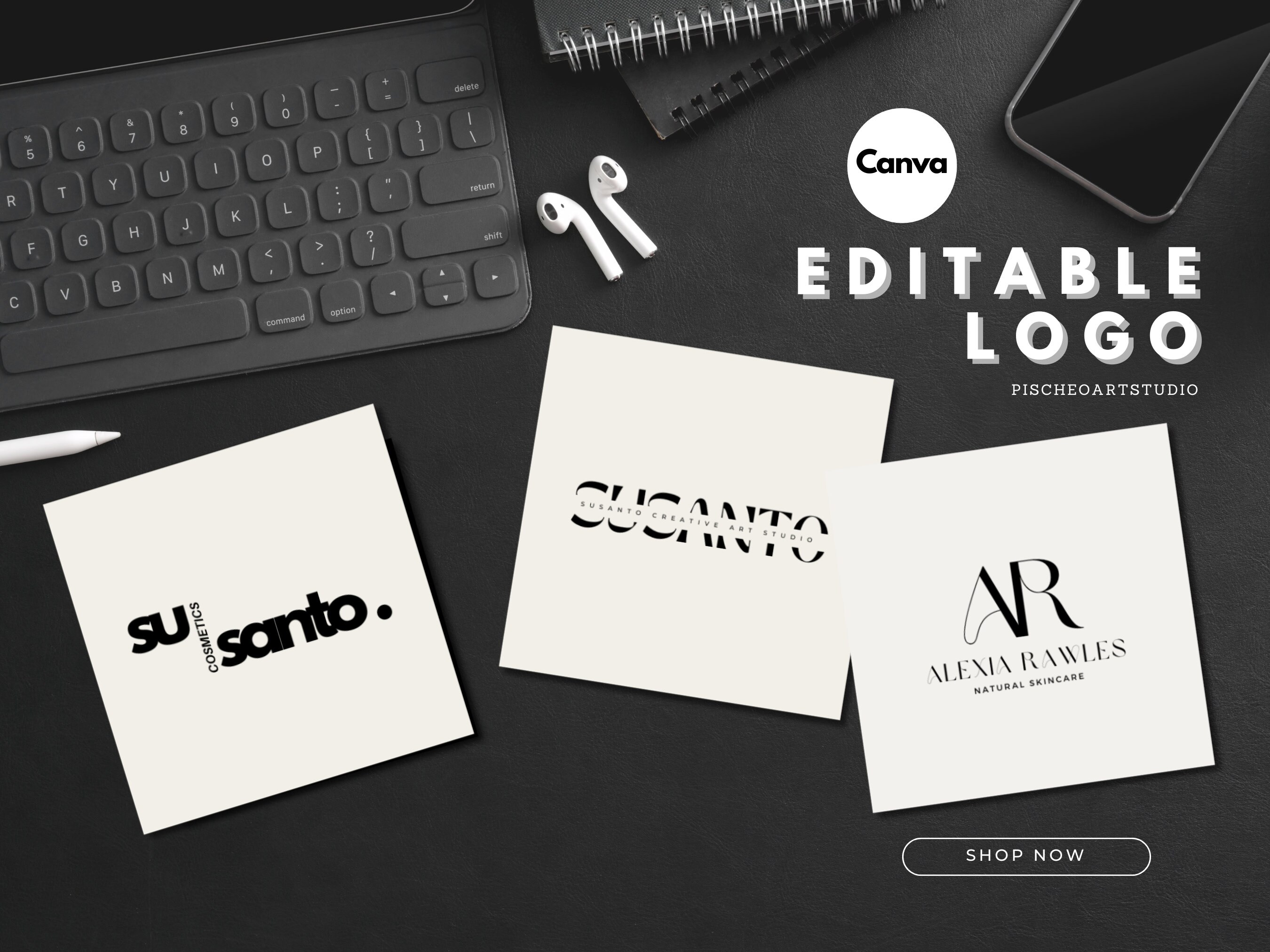 Editable Logo Design Template, Canva Business Logo, Small Business ,DIY ...