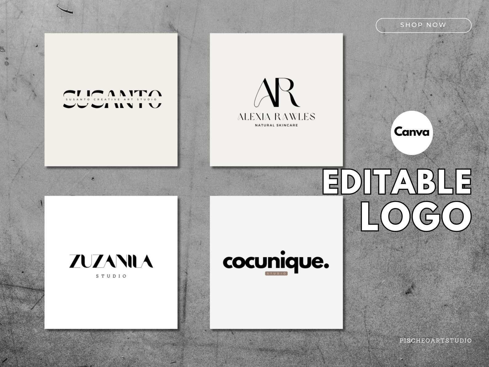 Editable Logo Design Template, Canva Business Logo, Small Business ,DIY ...
