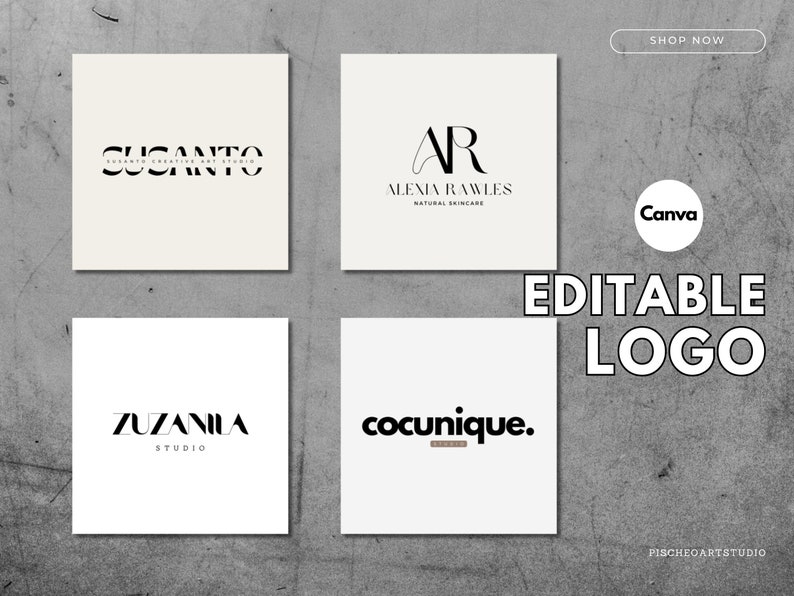 Editable Logo Design Template, Canva Business Logo, Small Business ,DIY ...
