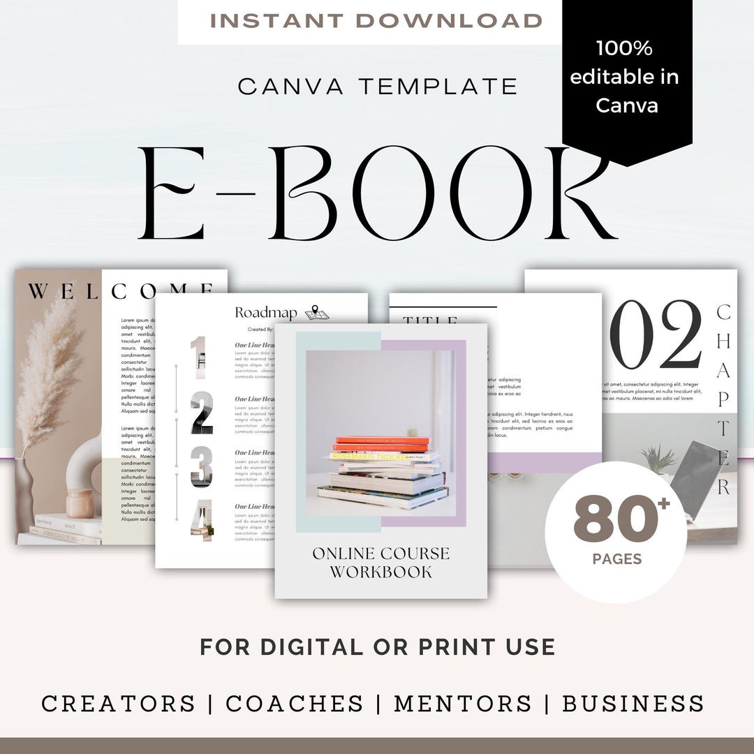 Editable Ebook Template, Lead Magnet, Course Creator Template, Coaching ...