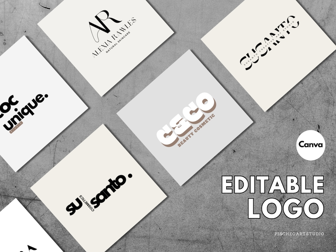 Editable Logo Design Template, Canva Business Logo, Small Business ,DIY ...