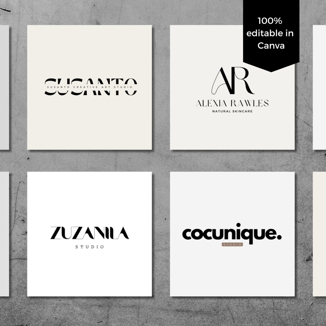 Editable Logo Design Template, Canva Business Logo, Small Business ,DIY ...