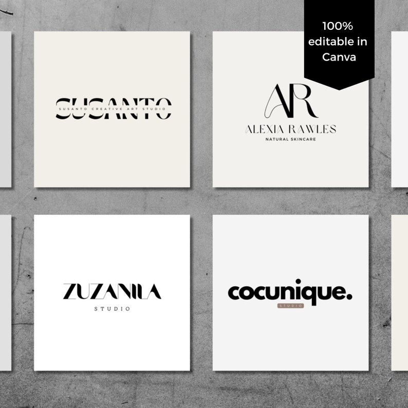 Editable Logo Design Template, Canva Business Logo, Small Business ,DIY ...