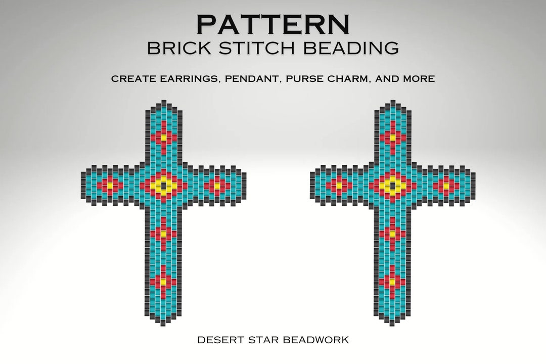 Native American Style Cross PDF Download Pattern for Earrings, Pendant ...