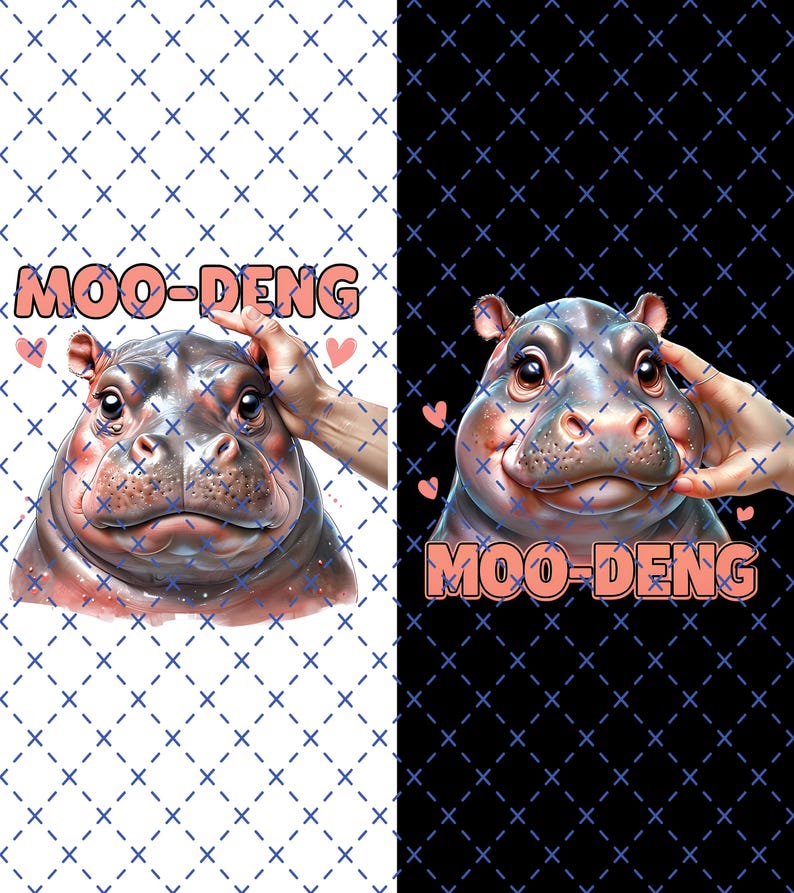 Moo Deng Bouncy Pig in Thai Png, Moo Deng the Cute Baby Hippo Files for ...