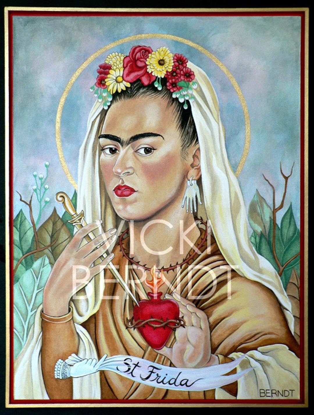 St Frida Painting 2005 - Etsy
