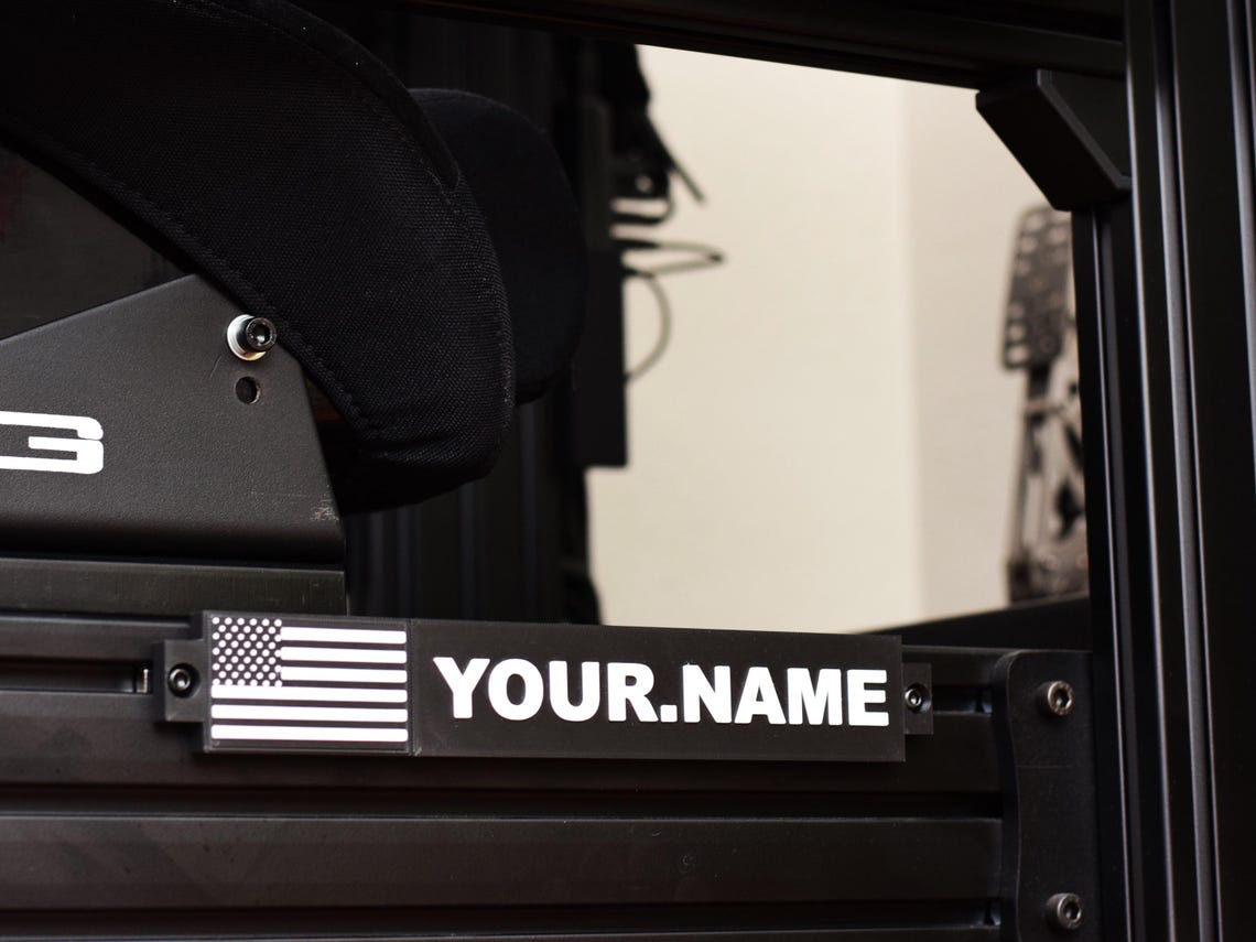 Sim Racing Custom 3D Nameplate - Etsy